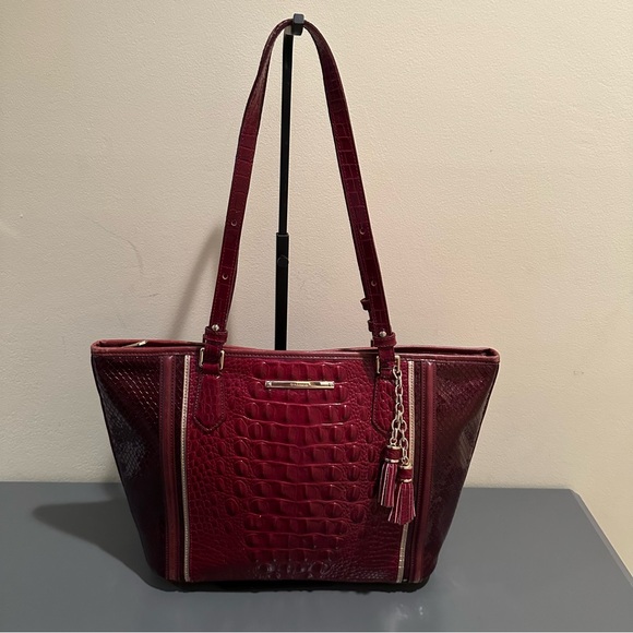 Brahmin | Bags | Brahmin Medium Asher Chianti Sonatina Tote Red Croc ...